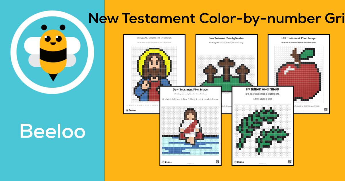 Old Testament-themed Color-by-number Grids • Beeloo Printable Crafts ...