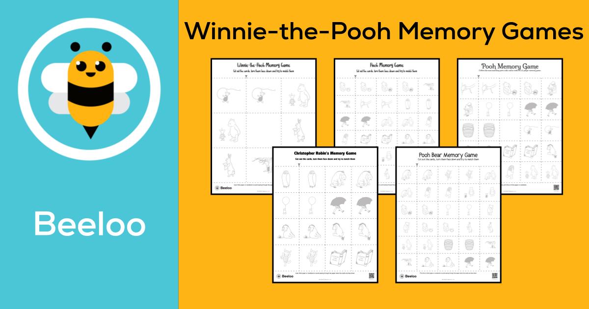 Winnie-the-Pooh-themed Memory Games • Beeloo Printable Crafts and ...