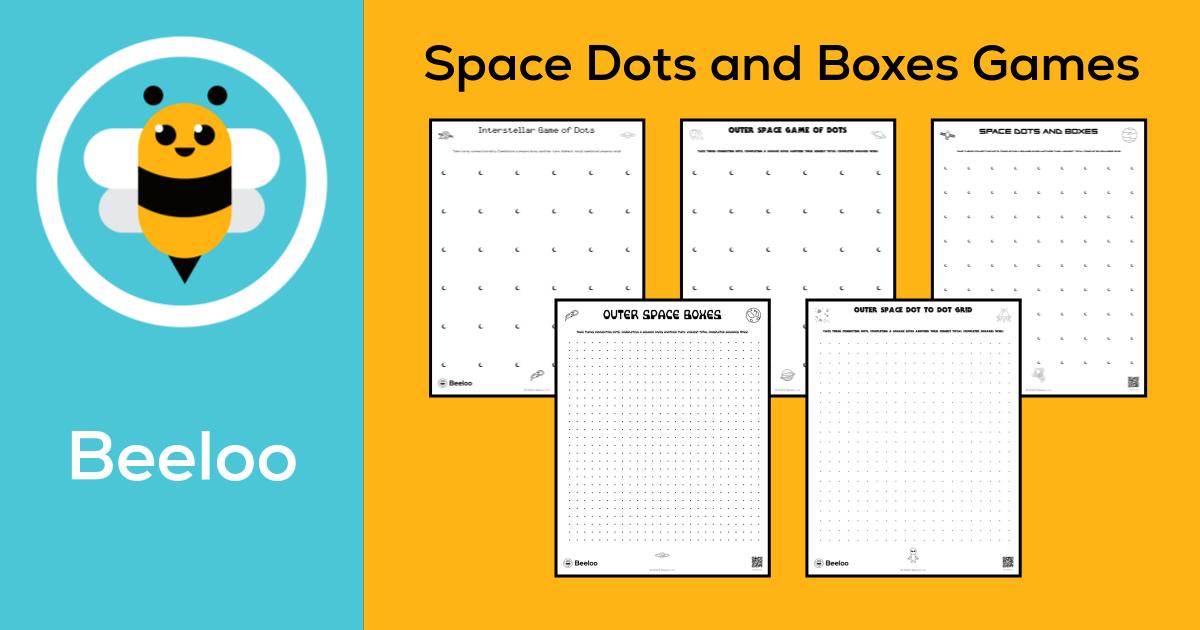 Space-themed Dots and Boxes Games • Beeloo Printable Crafts and ...